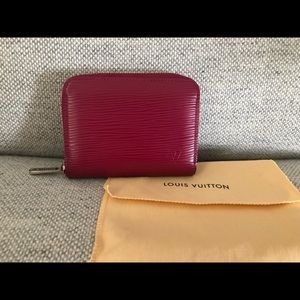 Louis Vuitton | Bags | Authentic Louis Vuitton Lv Fuchsia Epi Coin ...